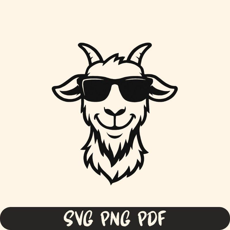Goats With Sunglasses Svg - Etsy