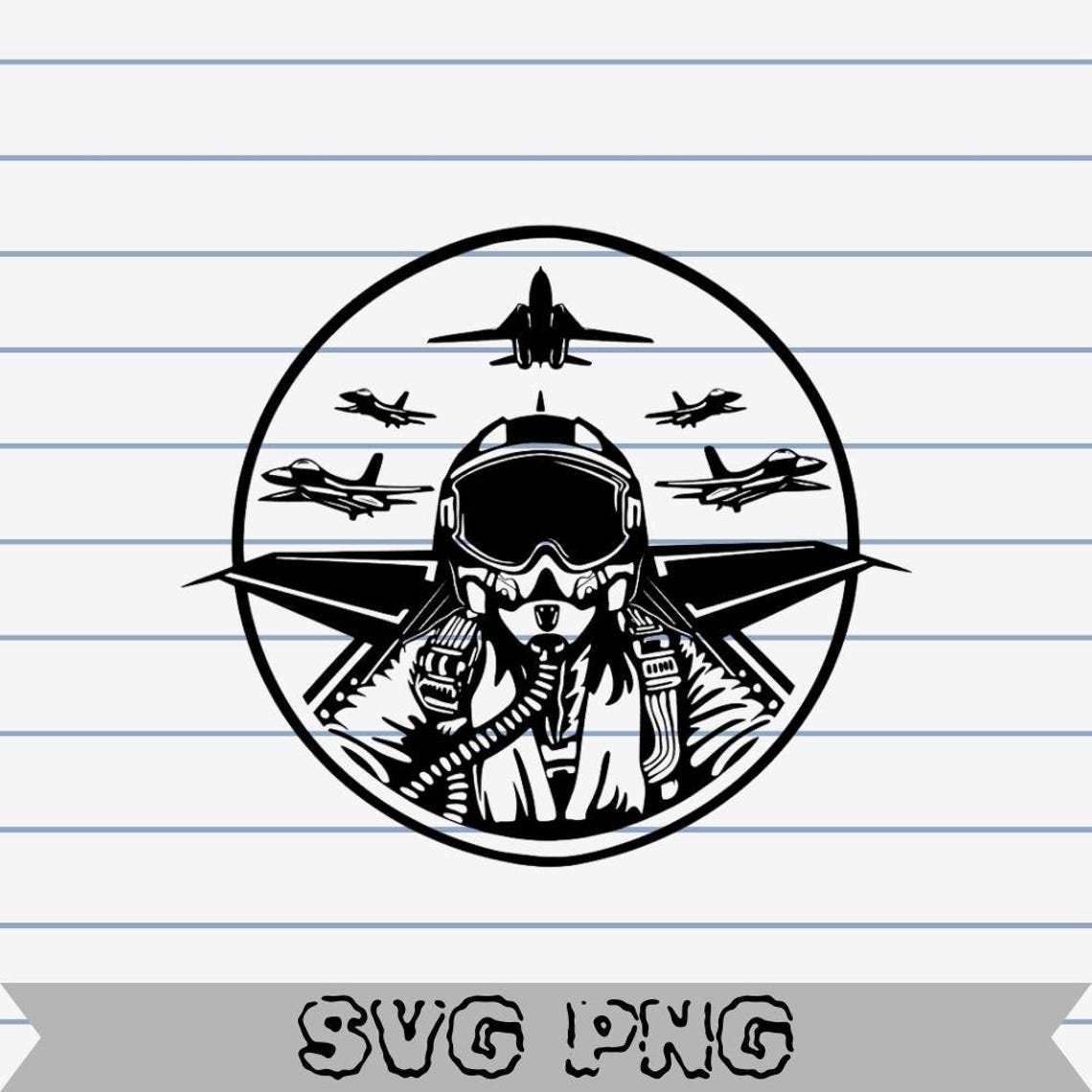 Fighter Pilot Vector Cut File, Air Force Clipart, Fighter Pilot Svg,png ...