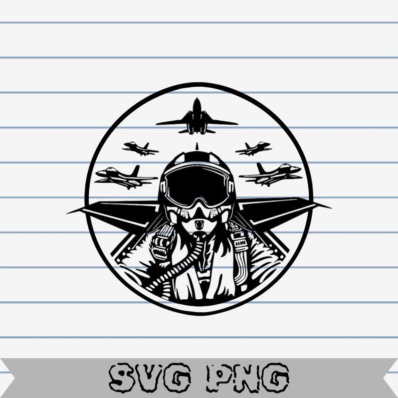 Fighter Pilot Vector Cut File, Air Force Clipart, Fighter Pilot Svg,png ...