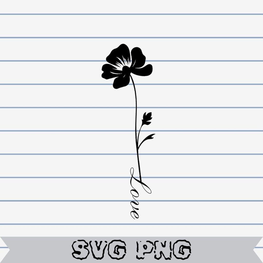 Floral Love SVG | Love PNG | Love Text SVG | Love Clipart | Love With ...