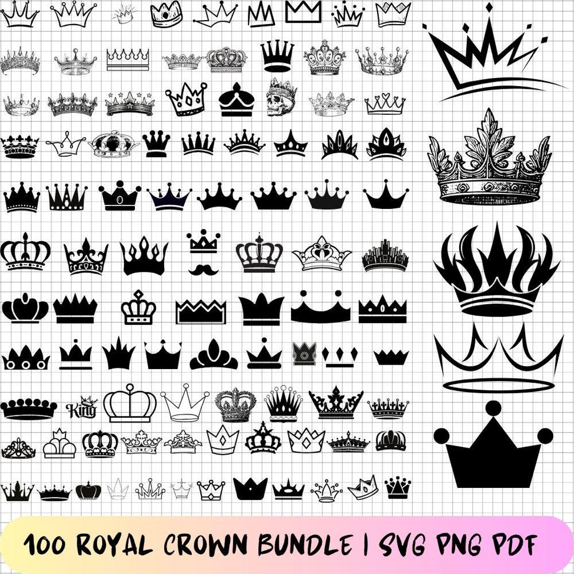 Crown Svg Bundle, Royal Crown Svg, King Crown Svg, Crown Clipart, Queen ...