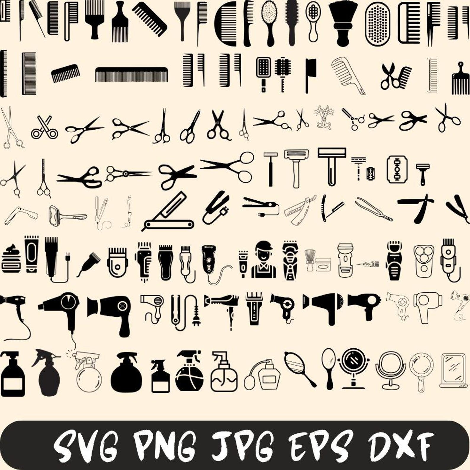 Hair Dresser SVG Hair Stylist Svg, Hairdresser Svg, Eps, Png and Dxf ...