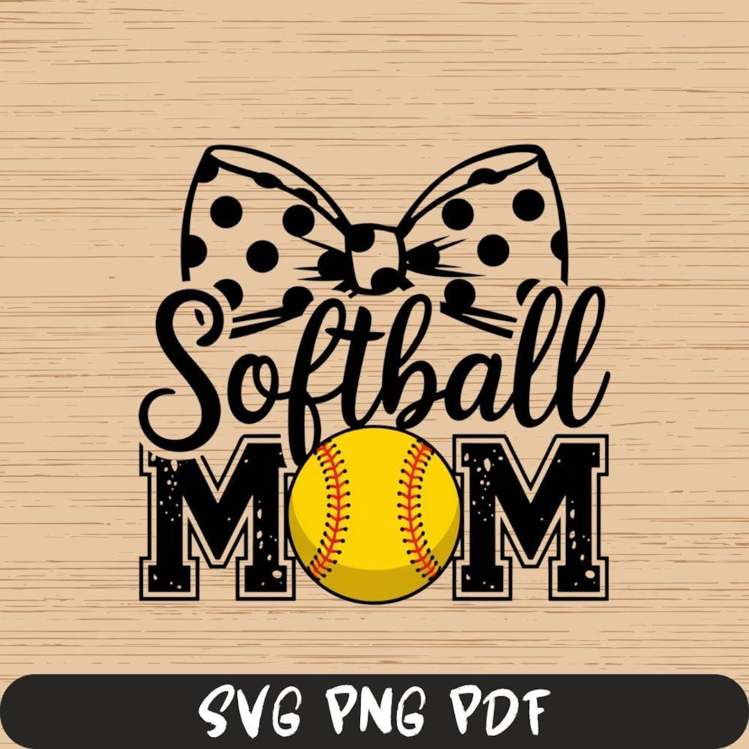 Softball Mom Svg, Softball Mom Shirt Svg, Ball Mom Svg, Softball Cut ...