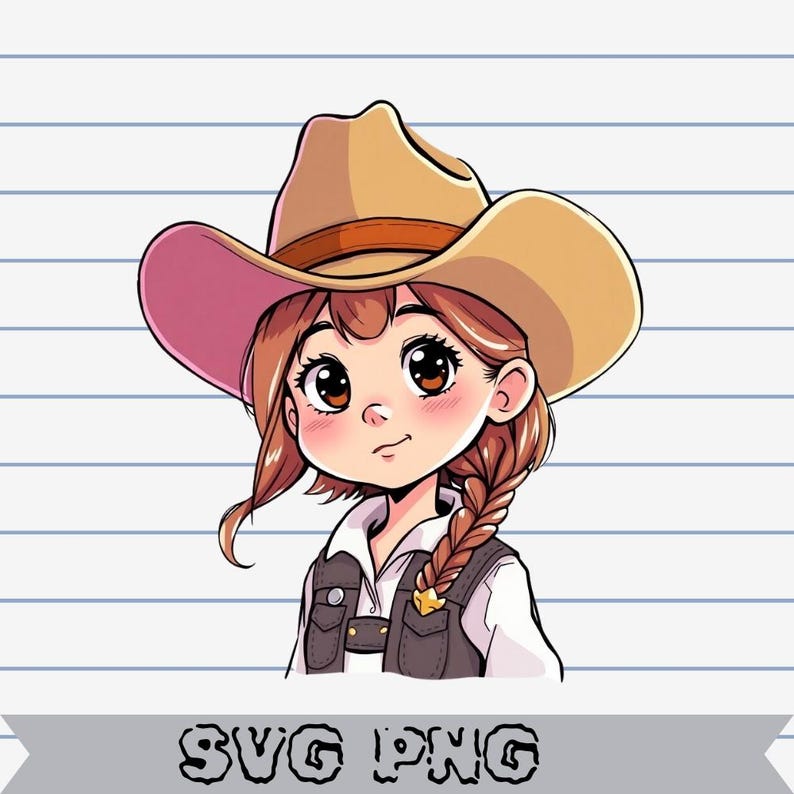 Cute Cowgirl Digital Clipart 10 Png Svg Design - Etsy Canada