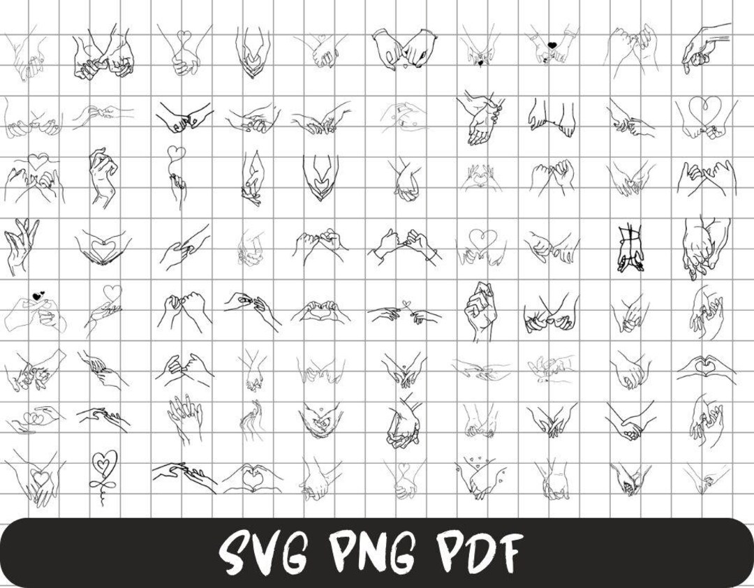 Holding Hands SVG Bundle, Holding Hands PNG Bundle, Holding Hands ...