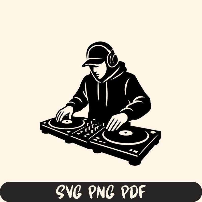 DJ Disc Jockey Svg, Dj Turntable Svg, Dj Cut Files, Music Svg ...