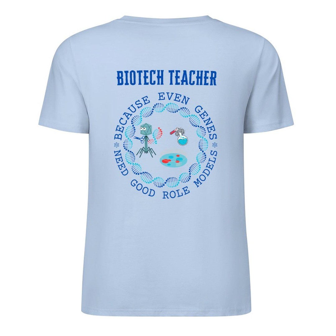 Personalized Biotech Teacher T-shirt | Cotton Short Sleeve Tee With ...