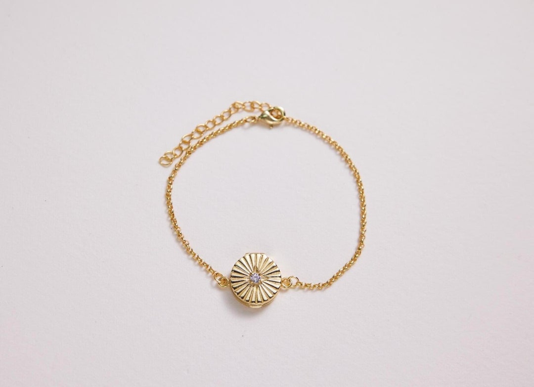 Sunshine Locket Bracelet • Sunburst Bracelet • Sun Locket Locket ...