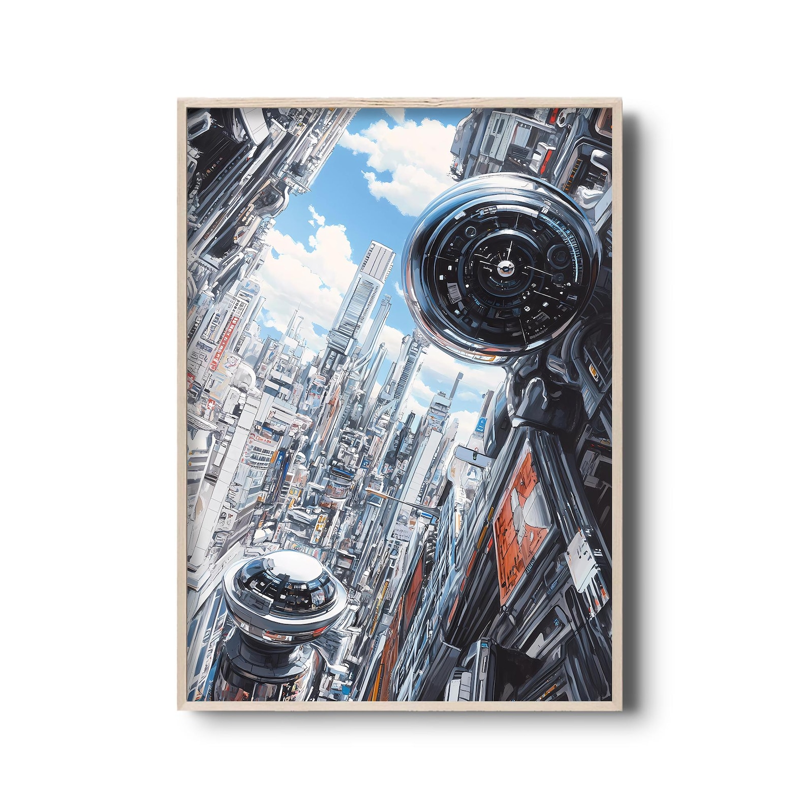 Futuristic Cyberpunk Cityscape Art Print | High-tech City | Detailed ...