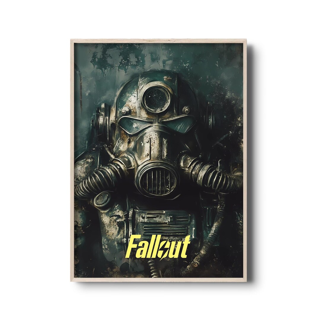 Fallout Game Poster - Retro Gaming Wall Art - Power Armor Artwork ...