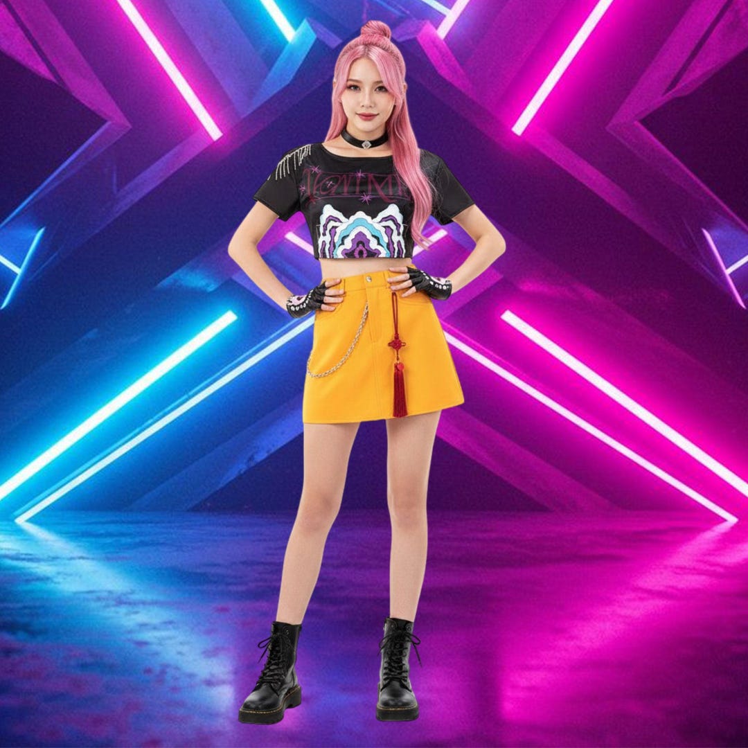 Mira Kpop Demon Hunters Costume Cosplay, Cosmic Hunter Halloween ...