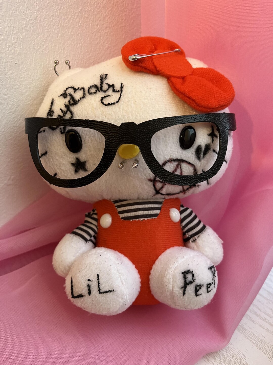 Hello Kitty X Lil Peep Plushie - Etsy
