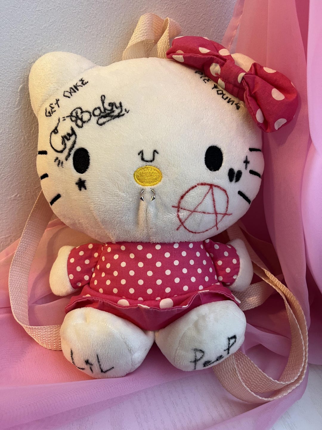 Hello Kitty X Lil Peep Plushie Backpack - Etsy