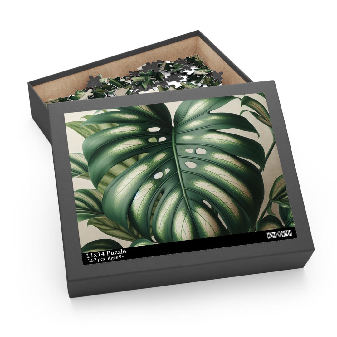 Puzzle Plant, Monstera Vargieta Puzzle Plant Lover Gift, Jigsaw Puzzle ...