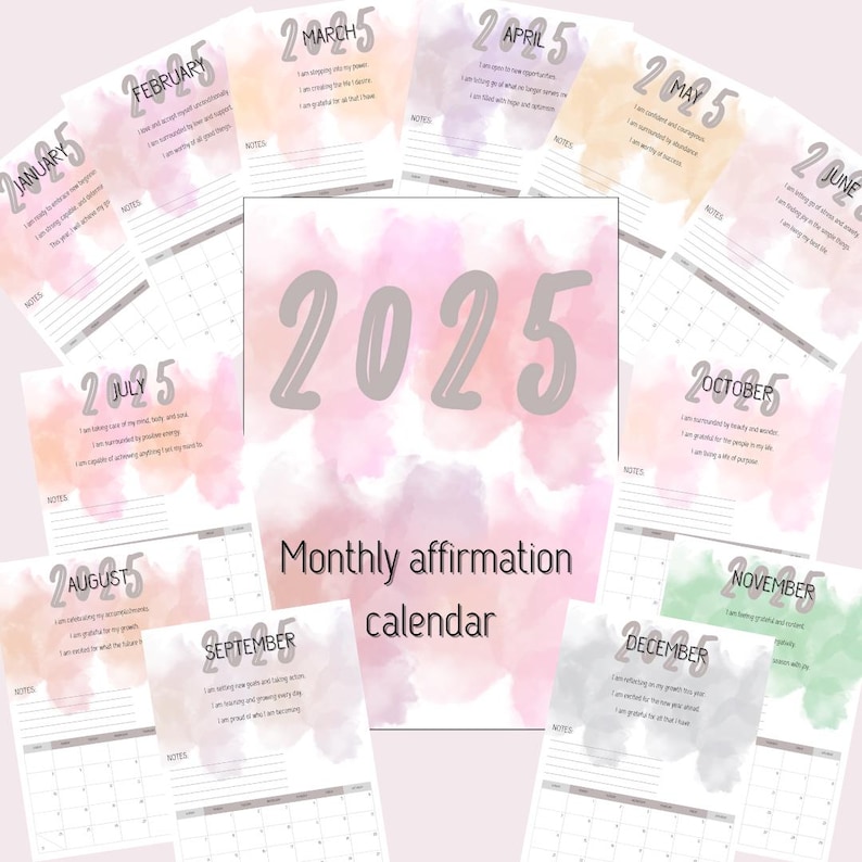 Downloadable Monthly Calendar, Planner for 2025, A5 Printable Monthly ...