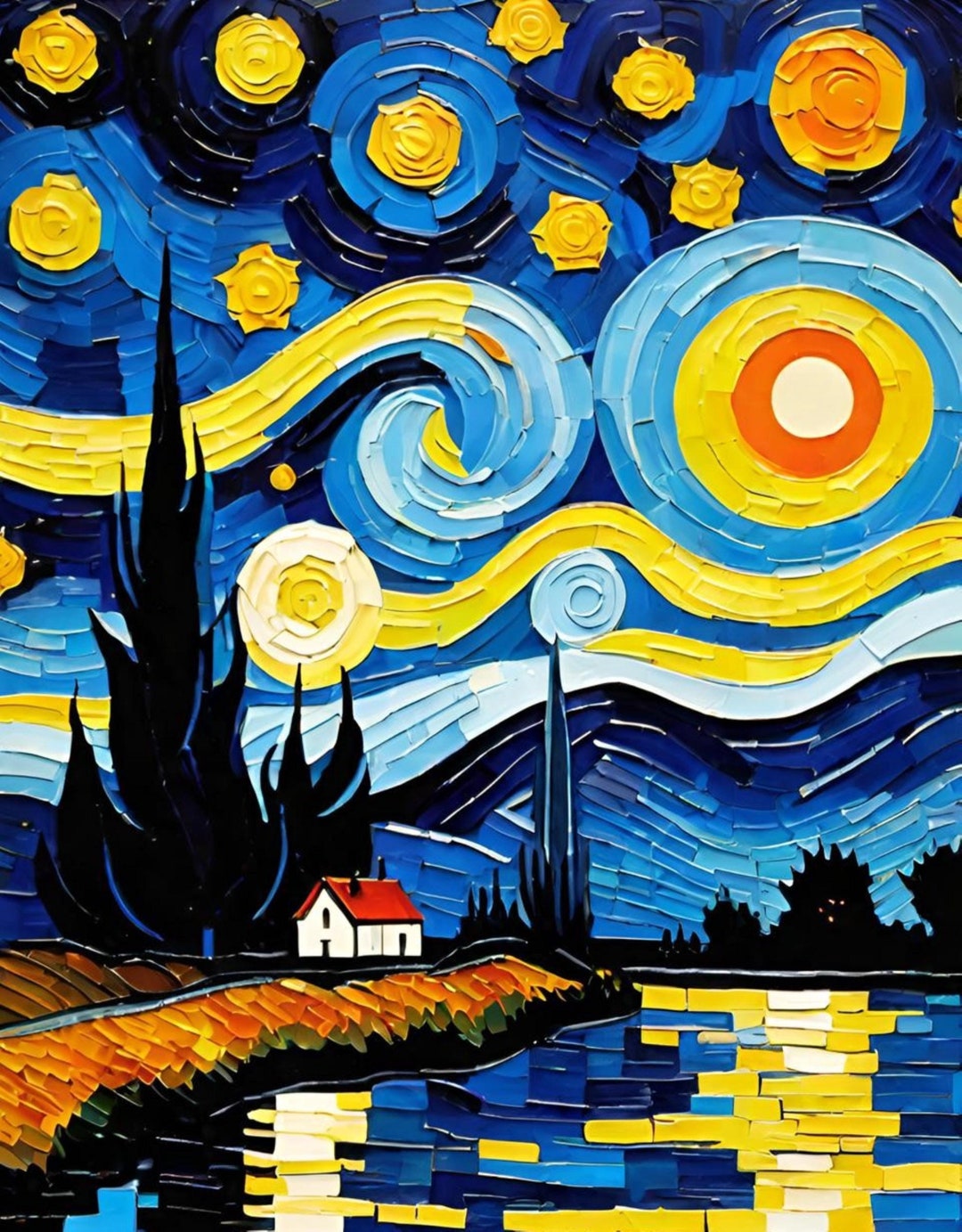 Vincent Van Gogh Design Style, Arts Painting AI Generated, Various ...