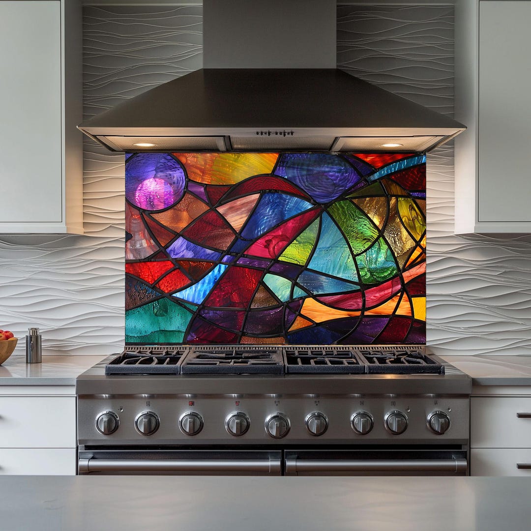 Mosaic Backsplash Tile Tempered Glass ,stove Backsplash,kitchen ...