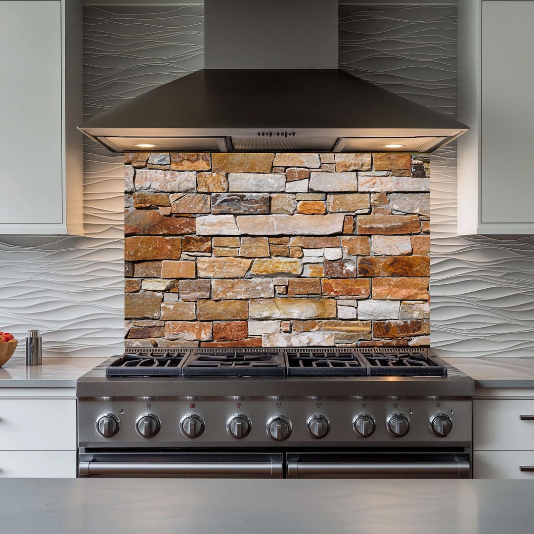 Tempered Glass Kitchen Backsplash Behind Stove,kitchen Decor Stove Top Cover,glass Backsplash ...