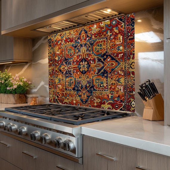 Tempered Glass Kitchen Backsplash - 30x24 Inch Stove Splashback ...