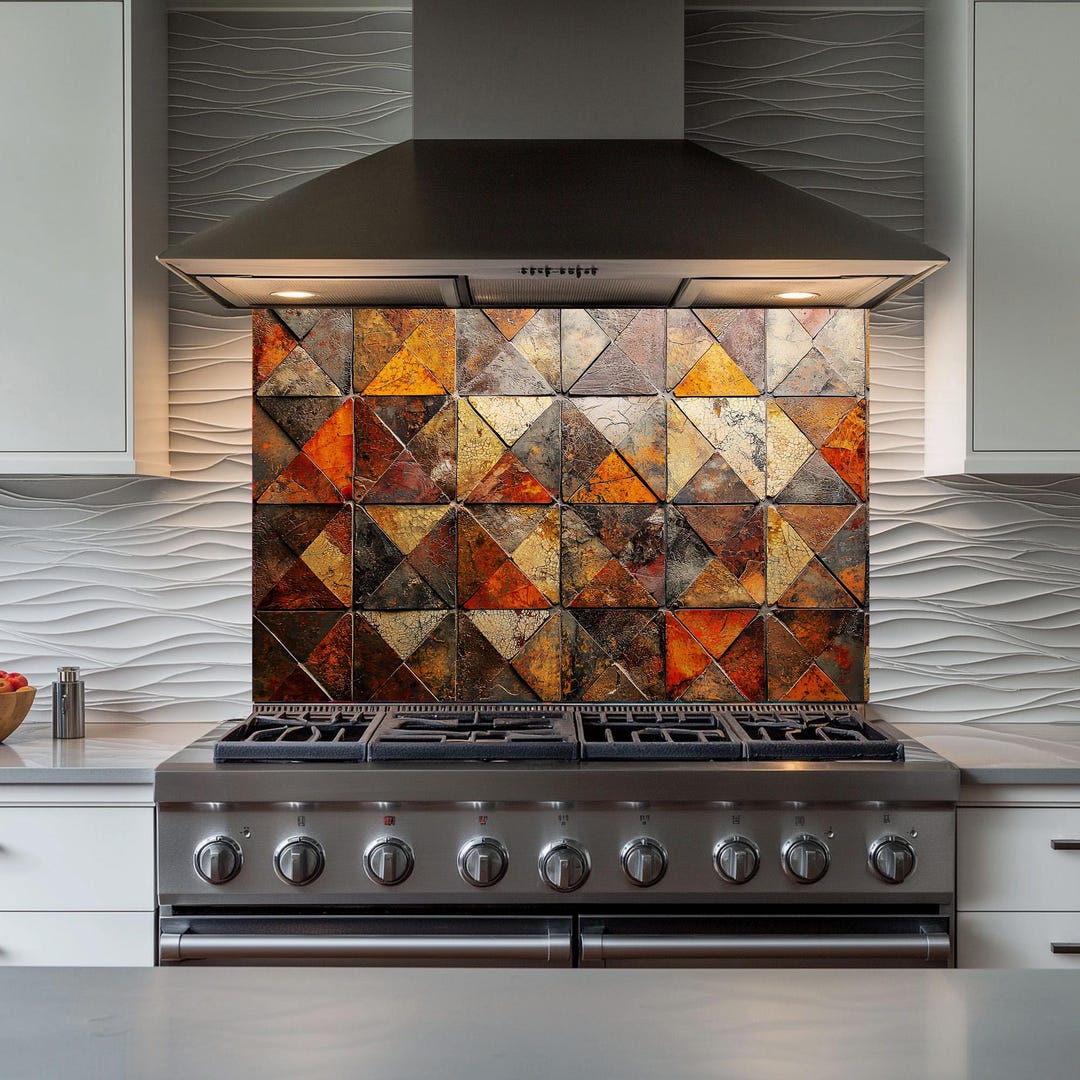 Tempered Glass Kitchen Backsplash Behind Stove,kitchen Decor Stove Top ...
