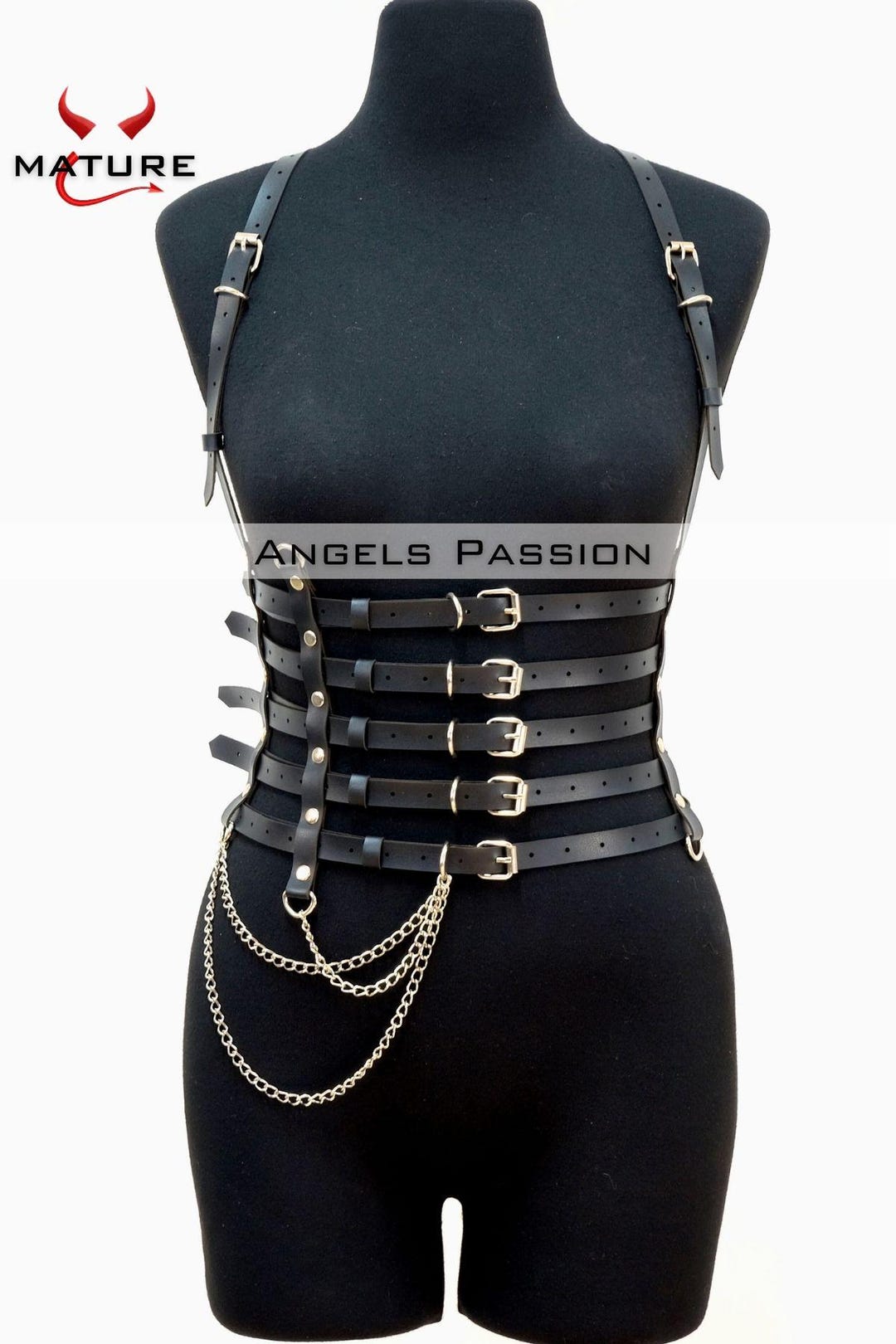 Chest Harness , Leather Woman Harness, Transformer Harness Top, Harness ...