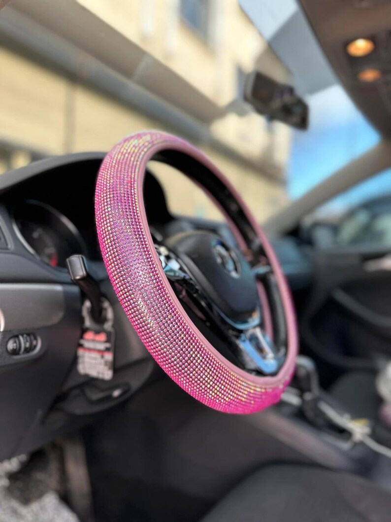 Sparkling Stones Steering Wheel Cover | Shiny Stones Steering Wheel ...