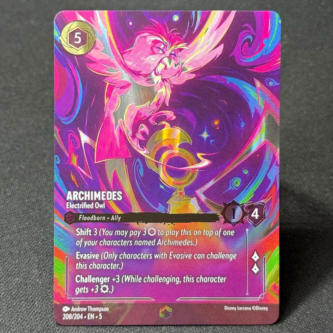 Archimedes - Electrified Owl | Chapter 5 Shimmering Skies Lorcana Proxy/diy/alternatif Art ...