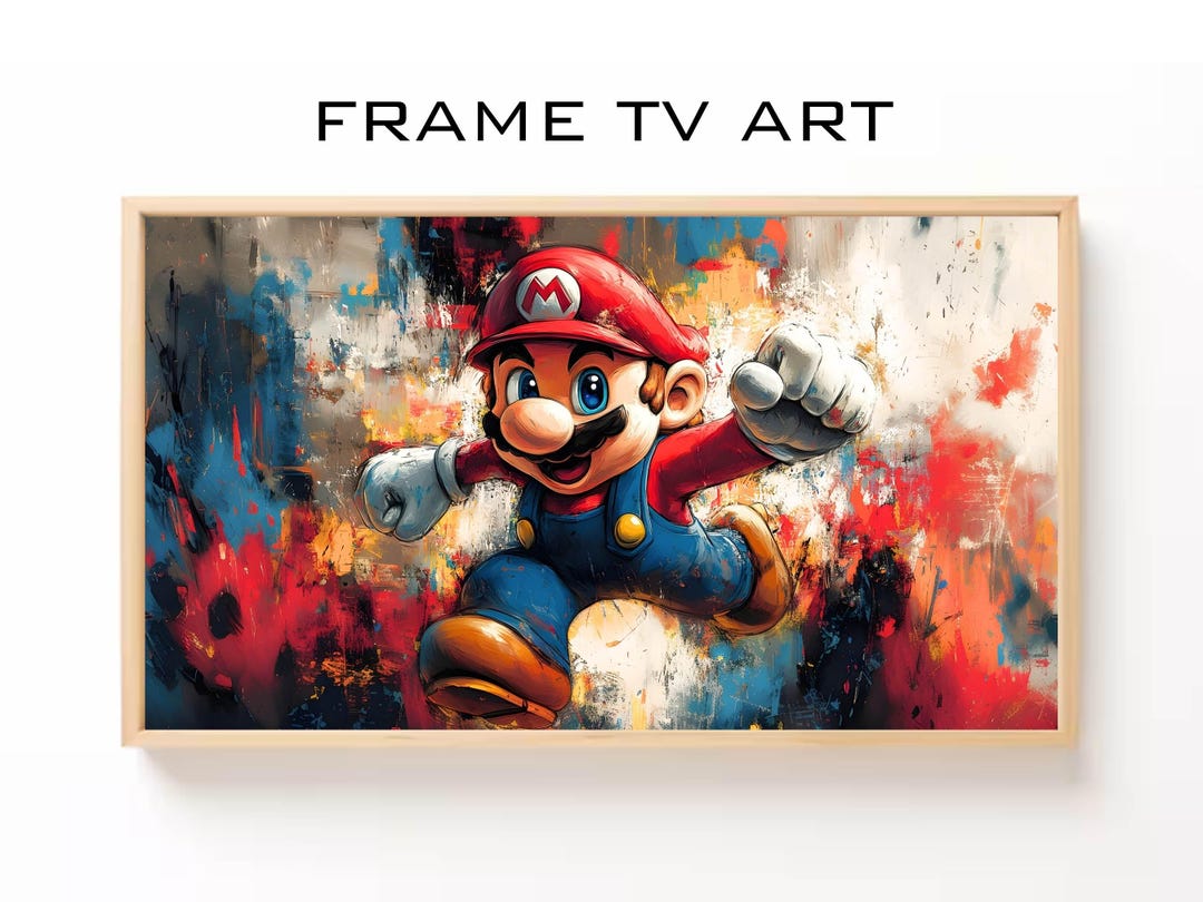 Samsung Frame TV Art Super Mario Digital Painting, Abstract Art ...