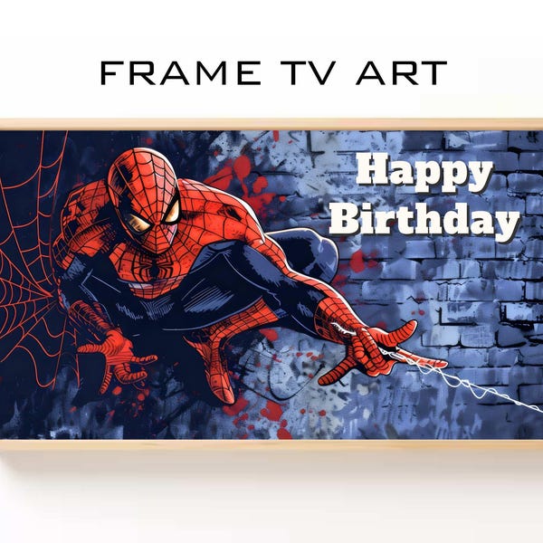 Spidey Birthday Frame - Etsy
