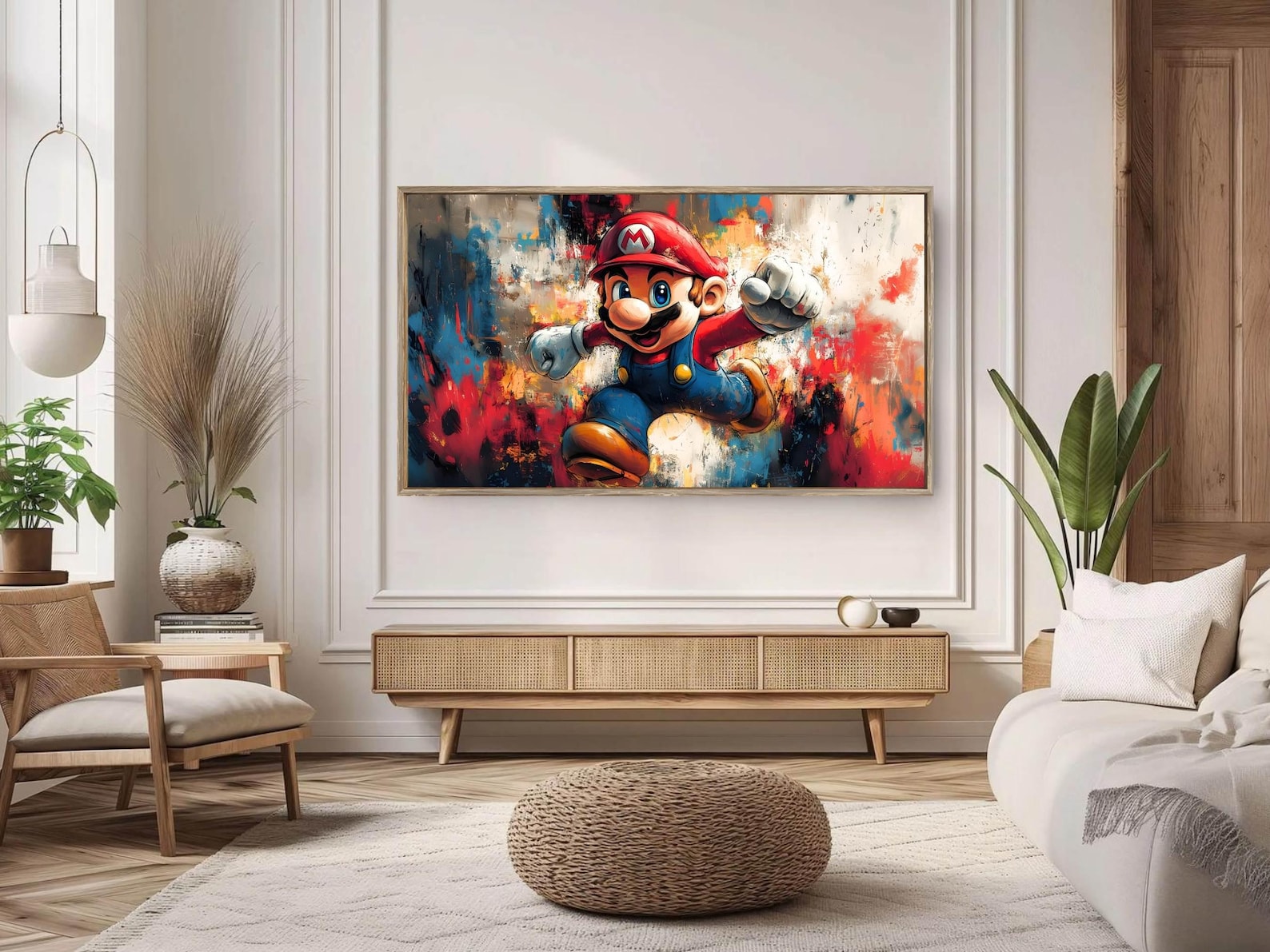 Samsung Frame TV Art Super Mario Digital Painting, Abstract Art ...
