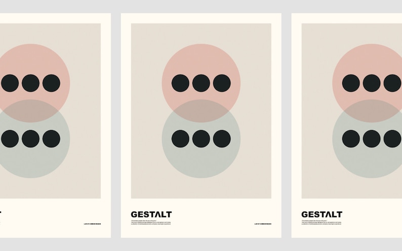 Gestalt Poster Law of Common Region Poster Optical Illusion, Optical ...