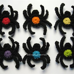 Pattern-crochet Spider Applique-detailed Photos - Etsy