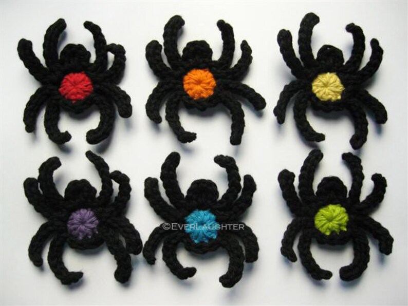 Pattern-crochet Spider Applique-detailed Photos - Etsy