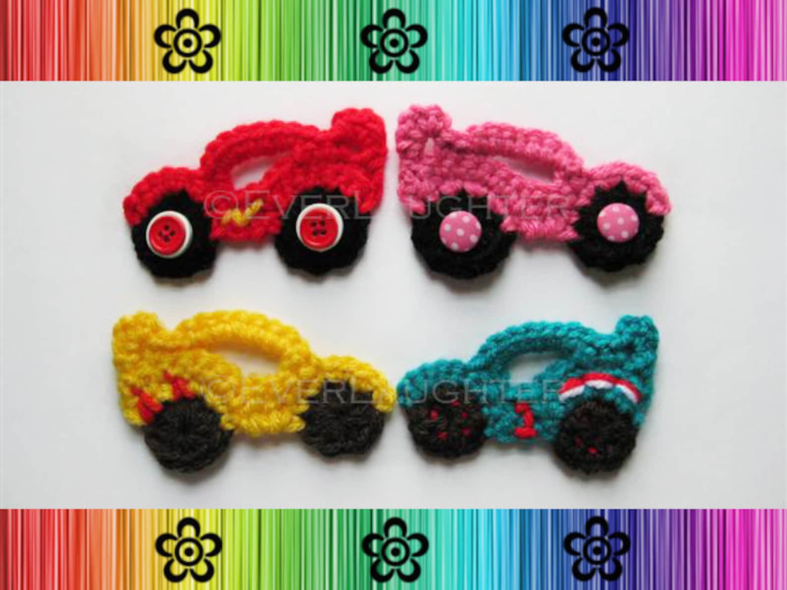 Race Car Applique - CROCHET PATTERN - Etsy