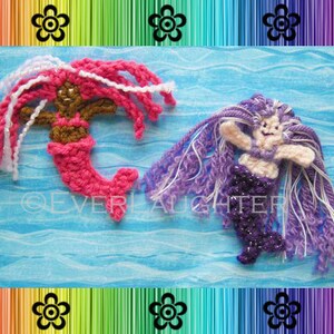 Mermaid Applique - CROCHET PATTERN - Etsy