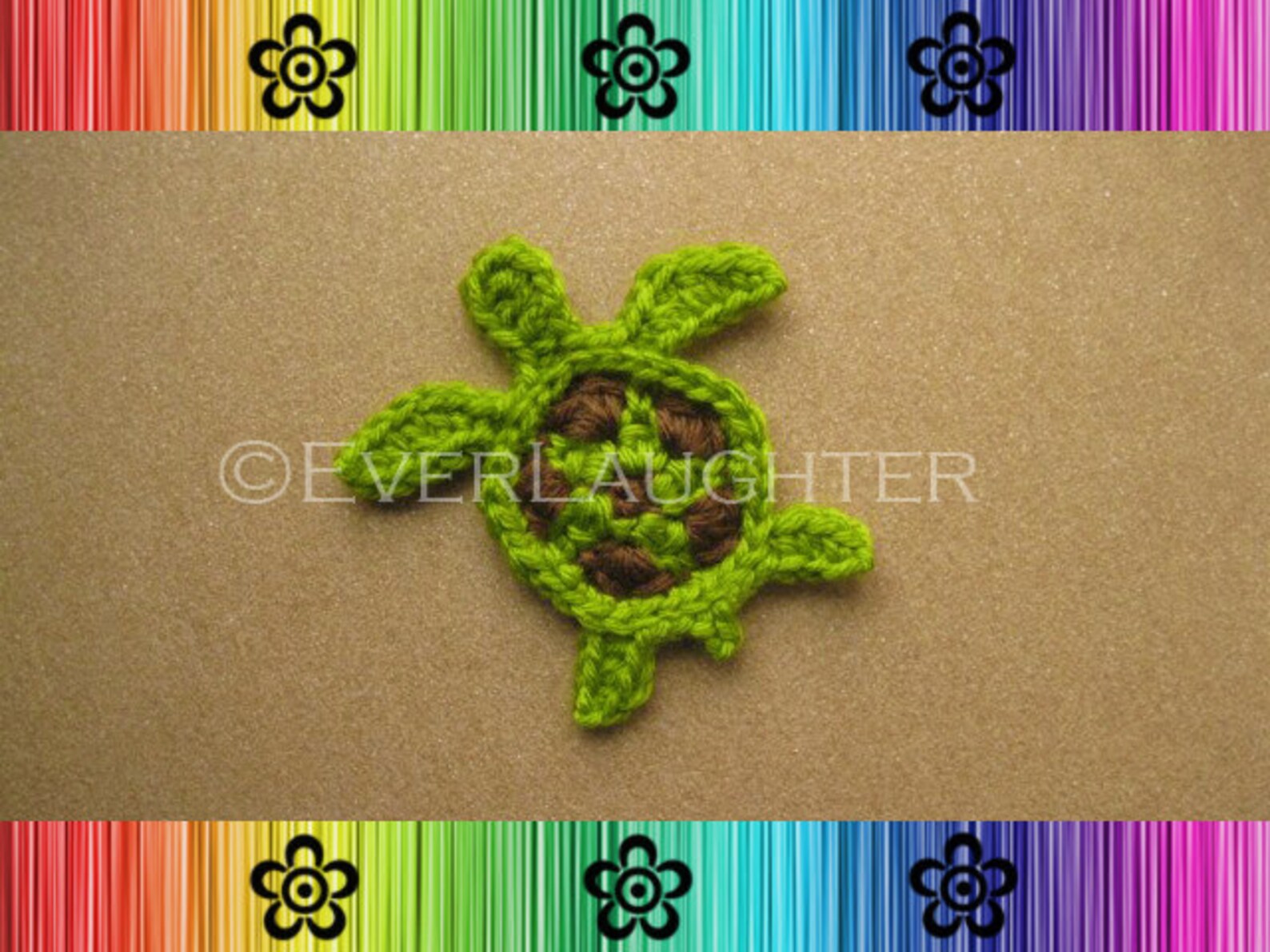 Turtle or Sea Turtle Applique CROCHET PATTERN PDF - Etsy