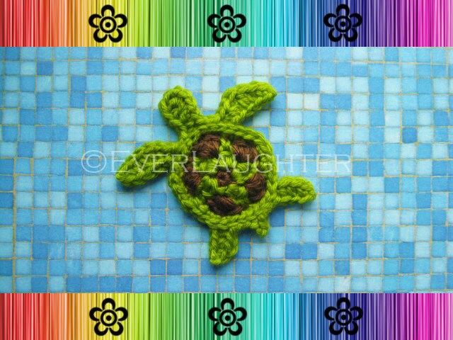Turtle or Sea Turtle Applique CROCHET PATTERN PDF - Etsy