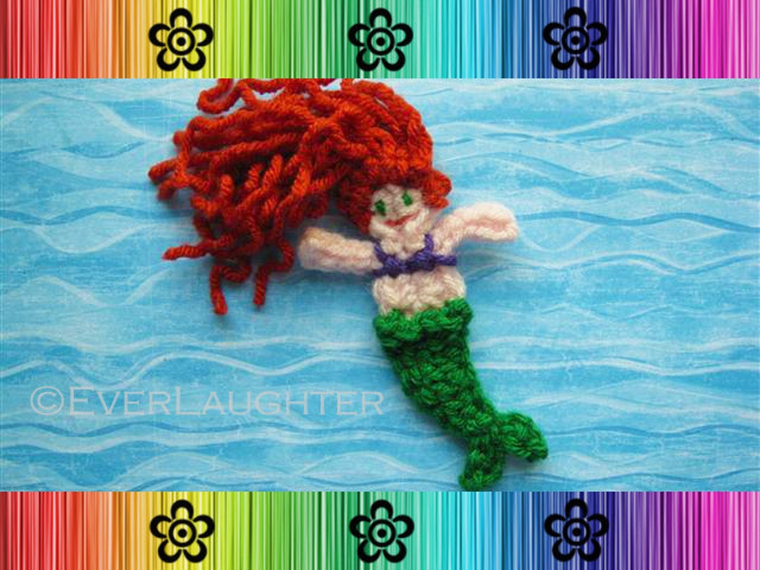 Mermaid Applique - CROCHET PATTERN - Etsy