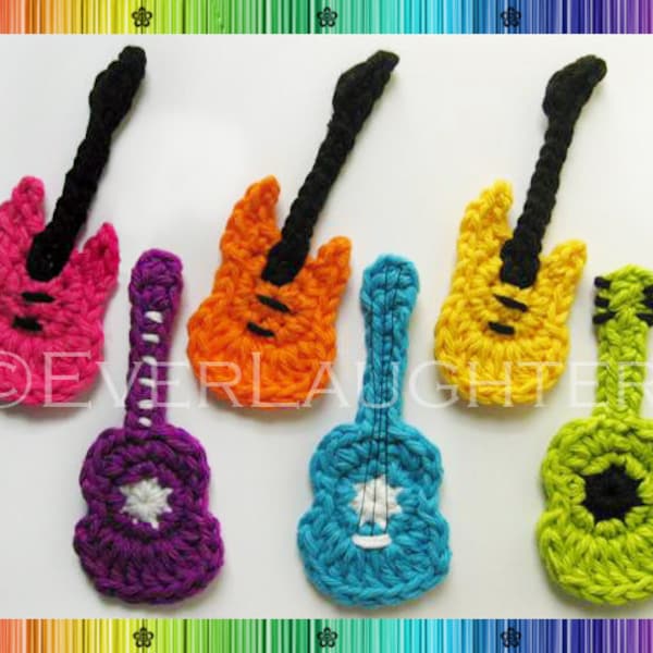 Crochet Guitar Pattern - Etsy