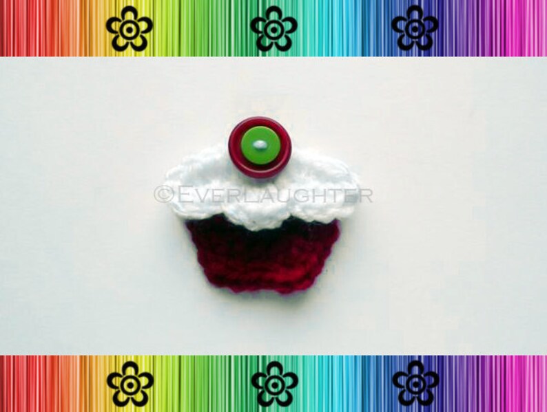 Sweet Cupcake Applique CROCHET PATTERN | Etsy