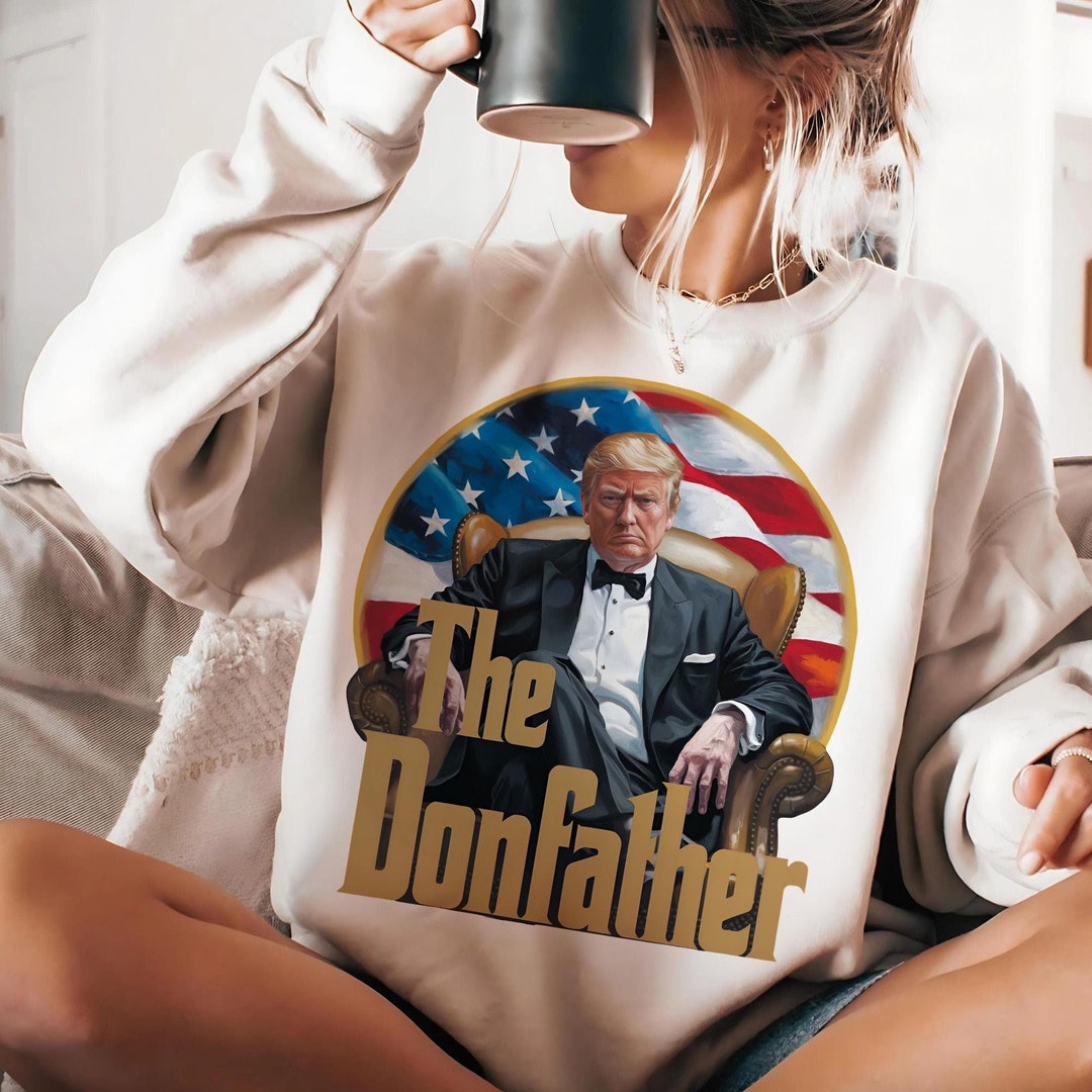 Trump the Donfather Humorous Trump Christmas T-shirt Design Clipart ...