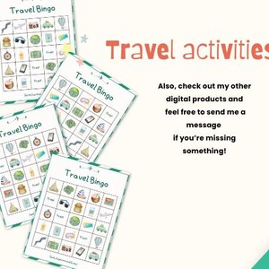 Travel Bingo for Kids and Family | Travel Activities | Summer Bingo ...