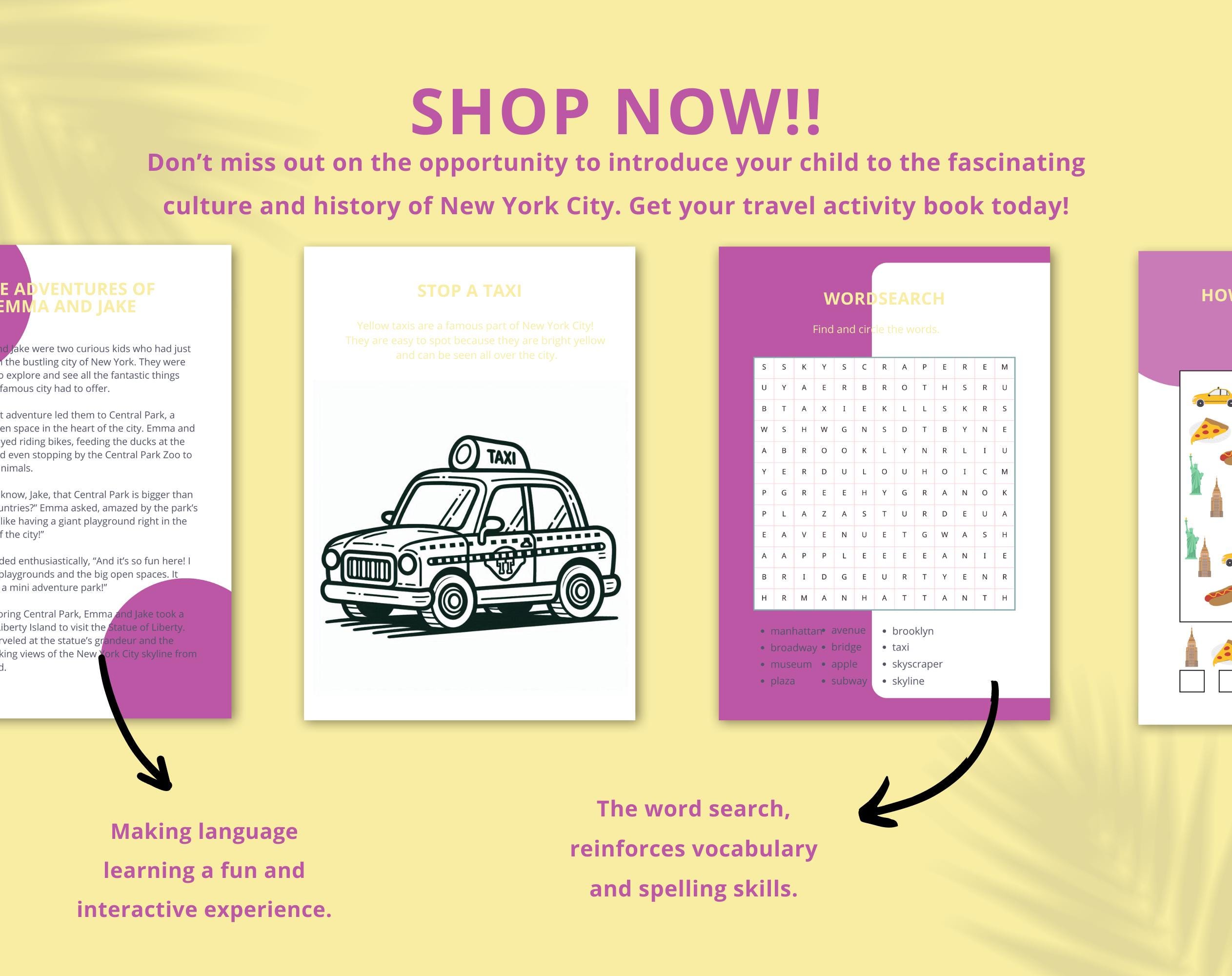 Explore New York City! | Travel Busy Book | Travel Activity Kit ...