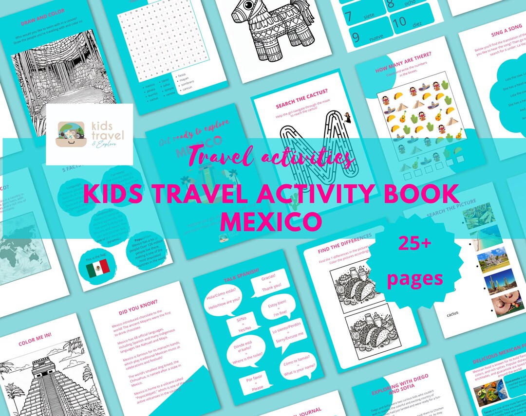 Travel Activity Pack for Kids | Mexico Themed Busy Books | Family ...