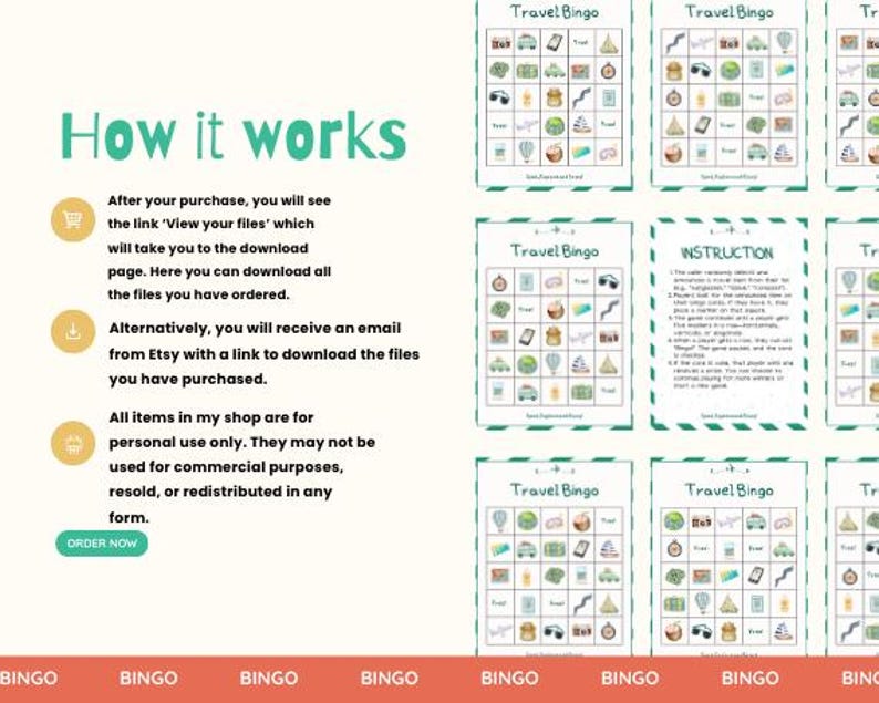 Travel Bingo for Kids and Family | Travel Activities | Summer Bingo ...