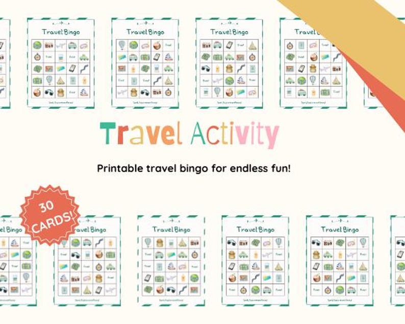 Travel Bingo for Kids and Family | Travel Activities | Summer Bingo ...