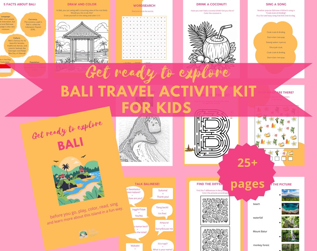 Explore Bali! | Travel Activity Kit | Bali Travel | Travel Guide | Kids ...