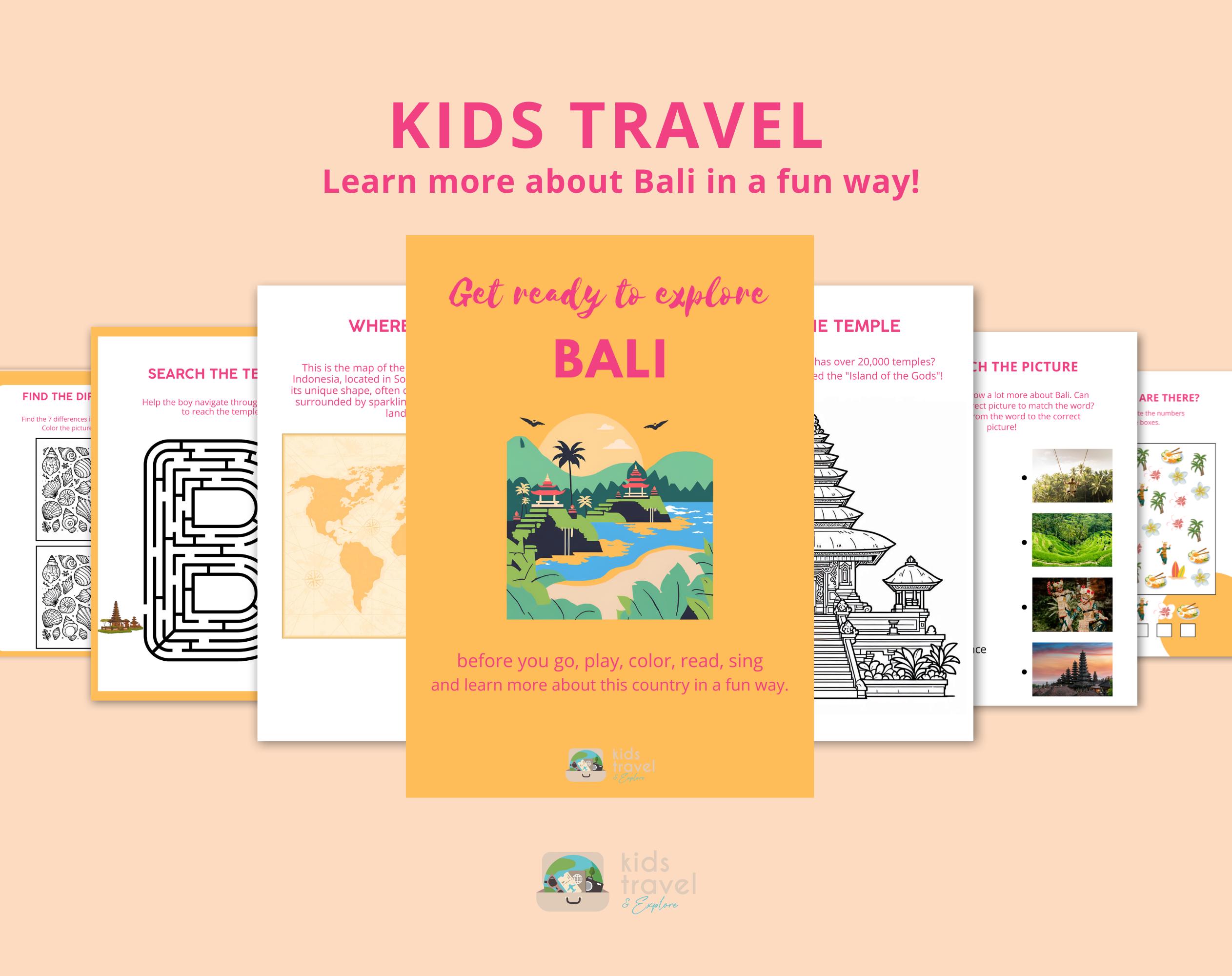 Explore Bali! | Travel Activity Kit | Bali Travel | Travel Guide | Kids ...