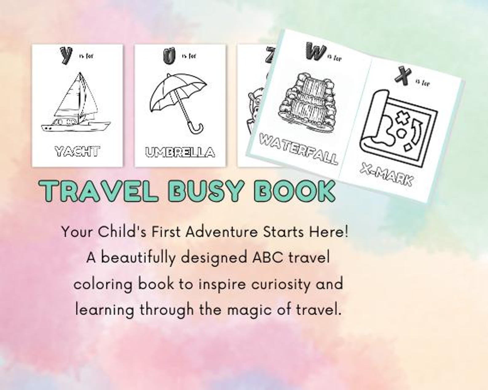 ABC Coloring Book | Travel Coloring Book | Travel Busy Book | ABC Book ...