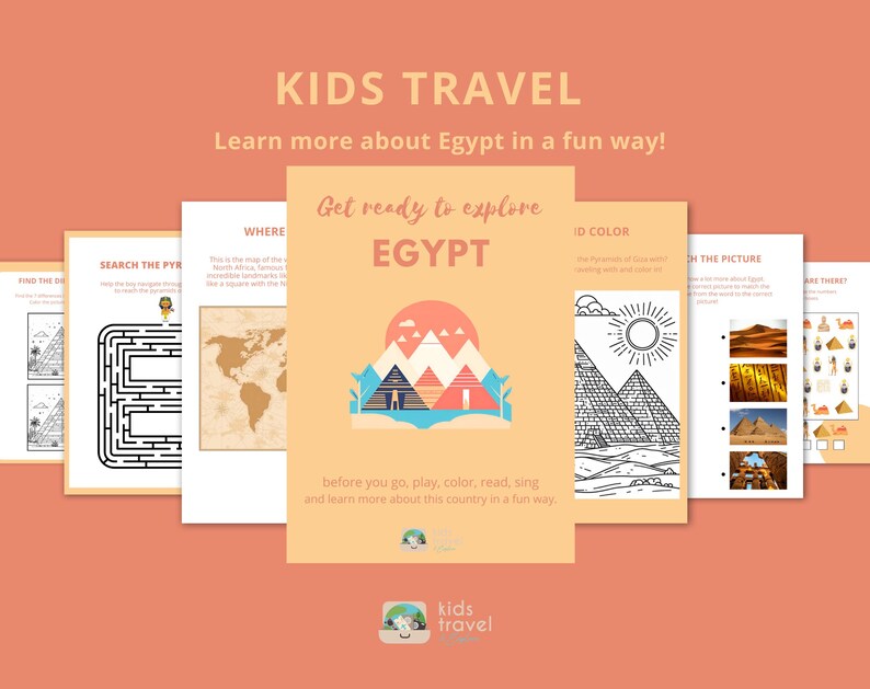 Explore Egypt | Travel Activity Book for Kids | Travel Busy Book ...